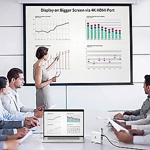 USB C Hub, E EGOWAY 6 in 1 Multiport Adapter Portable USB C Hub with 65W GaN Power Delivery, USB 3.0 Ports, 4K HDMI Port, SD/TF Card Reader Compatible with MacBook Pro, iPad Pro and More USB C Device