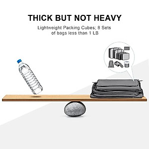 DIMJ Packing Cubes for Suitcase, Mesh Design Suitcase Packing Cubes Set Durable Travel Luggage Organizer, Lightweight Luggage Bags Organizers with Makeup Bag, Shoes Bag.（Grey）