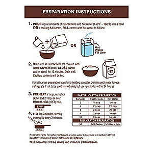 Idaho Spuds Premium Hashbrown Potatoes, Made from 100 Potatoes No Artificial Colors or Flavors NonGMO Certified Gluten Free Koshe,4.2 Ounce (Pack of 8)