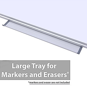 DexBoard 48 x 36-in Magnetic Dry Erase Board with Pen Tray| Aluminum Frame Portable Wall Large Whiteboard Message Presentation Board for Office & Classroom