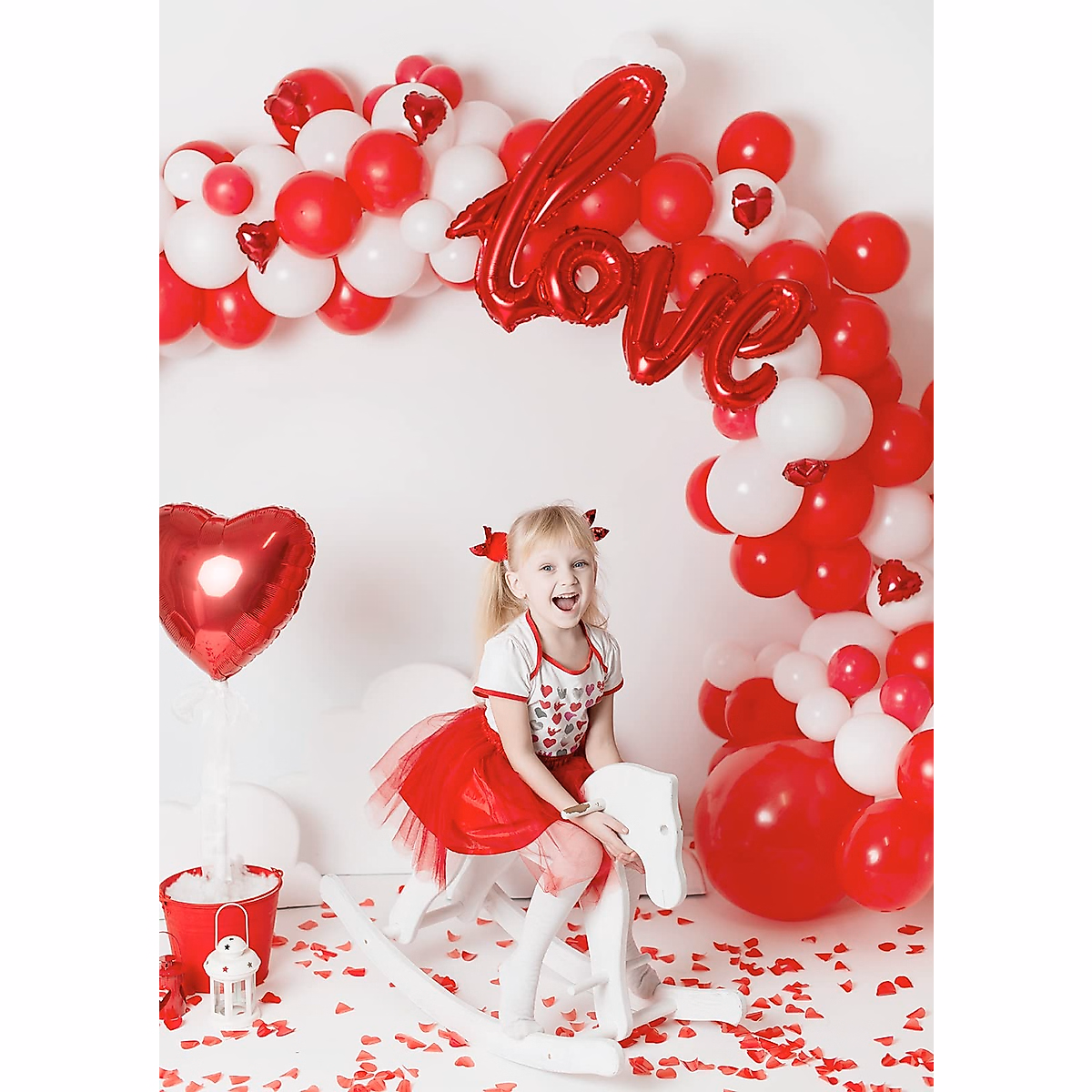 FOTIOMRG Red Balloons 12 inch, 50 Pack Red Latex Party Balloons Helium Quality for Birthday Graduation Baby Shower Valentines Christmas Wedding Party Decorations (with Red Ribbon)
