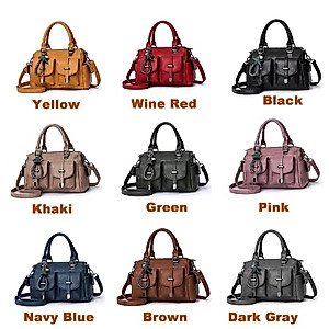 WENICER Shoulder Bags for Women PU Leather Purses and Handbags Hobo Bags Ladies Tote Bag Top Handle Crossbody Bags (Navy Blue)