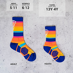 ChalkTalkSPORTS Adult Lacrosse Athletic Mid-Calf Woven Socks | Sunset Lacrosse Socks (Youth)