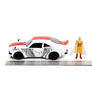 One Punch Man 1:24 1974 Mazda RX-3 Die-cast Car & 2.75" Saitama Figure, Toys for Kids and Adults