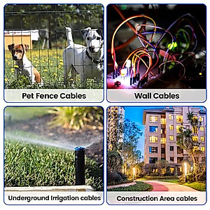 KOLSOL Underground Wire Locator, Cable Tester F02 Pro for Locate Wires, Locate Control Wires Cables Pet Fence Wires, up to 3-4 Feet Deep 2000 Feet Length, Equiped with Rechargeable 1100mAh Battery