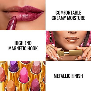 Oulac Light Pink Lipstick for Women with Metallic 3D Shine Lightweight Hydrating Formula, High Impact Lip Color, Vegan Beauty, Full Coverage Lip Makeup, Baby Angel(13)
