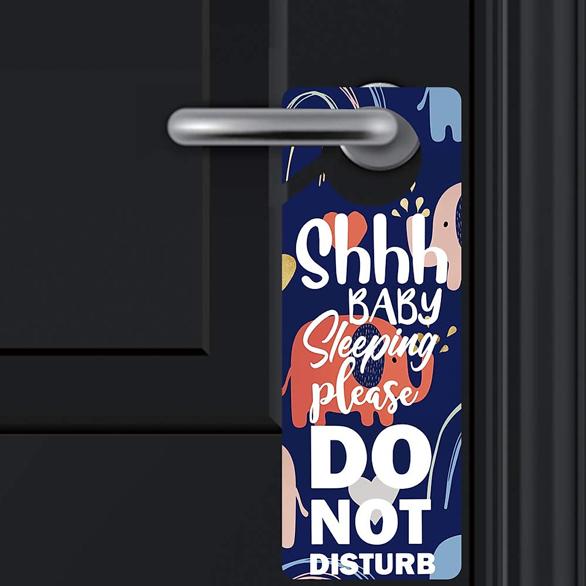 Funny Baby Sleeping Sign, Door Hanger, Funny Baby Room Decorative, 2 Pack, Double Sided, Ideal for Home, Bathroom, Bedroom, Baby Room