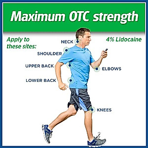 Salonpas Maximum OTC Strength Lidocaine 4% Pain Relieving Flex Patch, Apply for Up to 8 Hours, Unscented, Thin, Flexible, Lightweight, Patch Stays in Place, 7 Patches