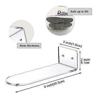 Floating Shoe Shelves for Closet Wall Set of 12, Floating Shoe Display Clear Acrylic Sneaker Shelves to Show Top Shoes and Sneaker Collection, Includes Shelves Shoe Organizers with Cross Screws