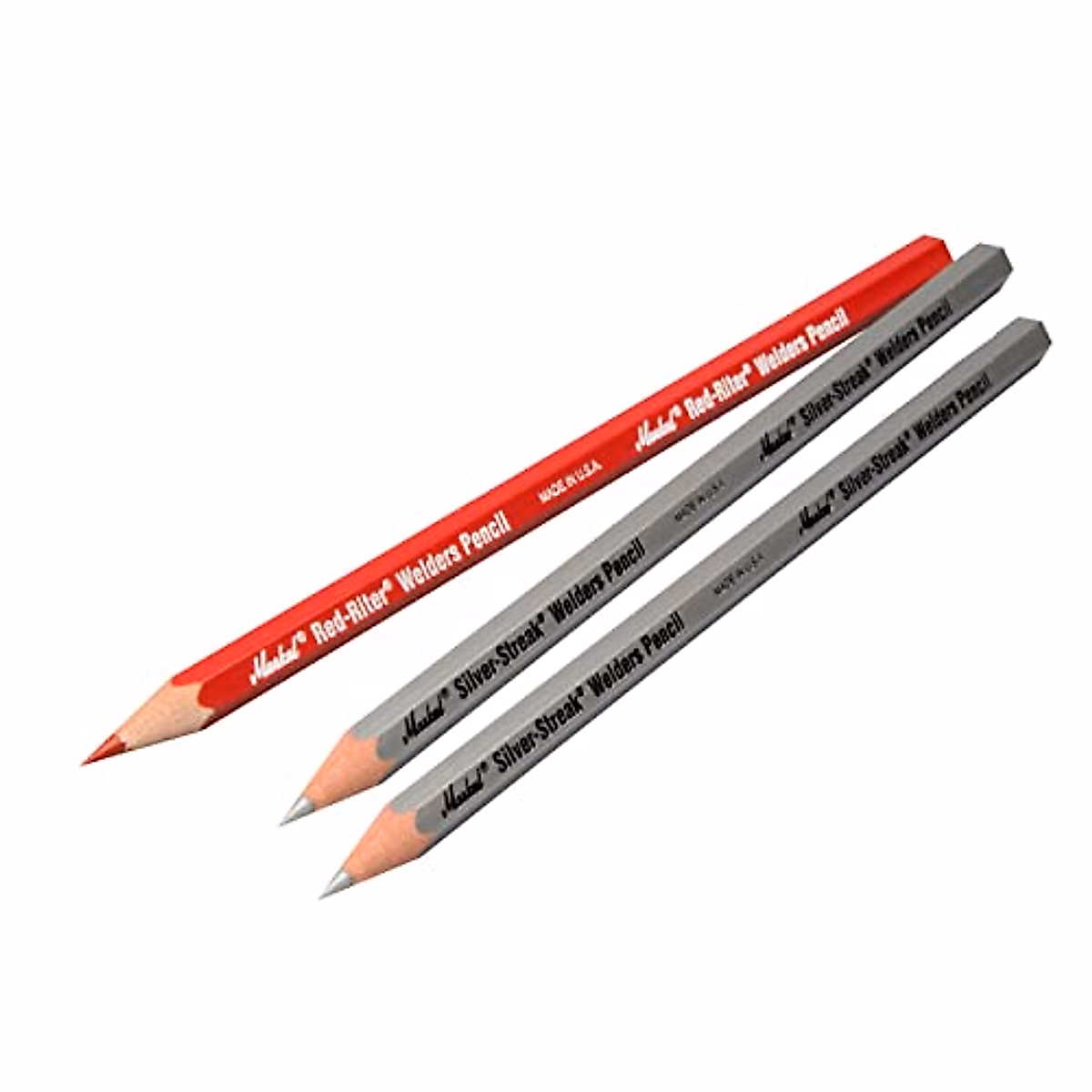 Markal 96105 Red-Riter/Silver-Streak Welder Pencil, 1 Red-Riter and 2 Silver Streak Pencils