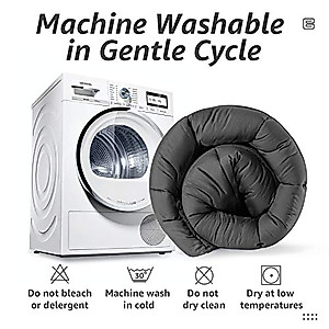 HYLEORY All Season California King Size Bed Comforter - Cooling Down Alternative Quilted Duvet Insert with Corner Tabs - Winter Warm - Machine Washable - Grey, 96 x 104 Inch