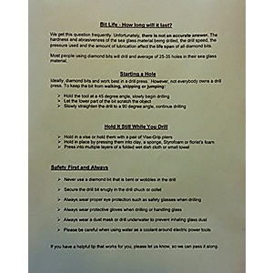 DrillGlass 1/16" Cylinder Drill Bits On A 1/8" Shank | Fits Your Rotary Tool Compatible with Dremel | Bag of 10, for Glass and Jewelry (11618RB)