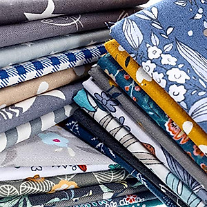 30 Pieces 10 x 10 Inches Fabric Printed Bundle Squares Floral Fabric Patchwork Sewing Quilting Bundles Assorted Pattern Fabric for DIY Scrapbook Craft Making