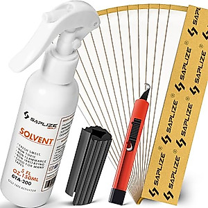 SAPLIZE Golf Regripping Kits with 15 Paper Tapes, 5oz Solvent, Vise Clamp and Hook Blade