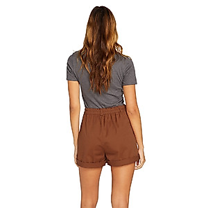Volcom Women's Frochickie Trouser Short, Dark Clay, 32