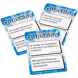 Mattel Games Wits & Wagers Board Game Family Edition for Kids and Adults with Dry Erase Boards, Markers & Question Cards