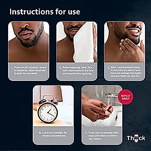 Godefroy Thick Beard and Mustache Growth Serum For Ethnic Hair Types, 15 ml