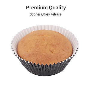 Vibrille Rose Gold Foil Cupcake Liners Standard Muffin Baking Cups, 200-count