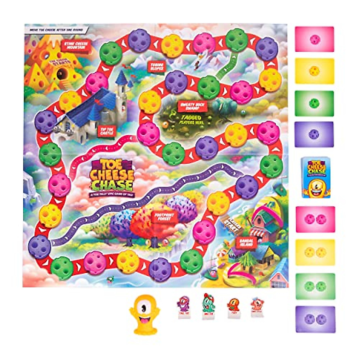 WHAT DO YOU MEME? Toe Cheese Chase - The Silly Board Game for Family Game Night