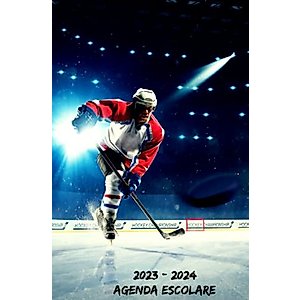 Agenda Escolar 2023 2024 Hockey: Organizador Semanal una semana Por dos Páginas, Planificador Escolar Para Estudiantes (primaria, Secundaria, preparatoria, universidad) (Spanish Edition)