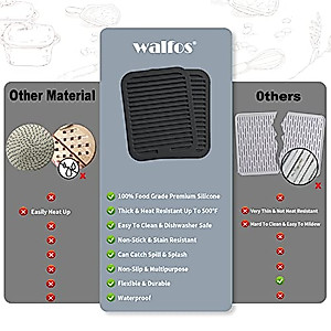 Walfos Silicone Trivets For Hot Pots and Pans - Heat Resistant Hot Pads For Kitchen Counter- Multi-Purpose & Versatile Trivet Mat - Durable & Flexible Silicone Hot Pad