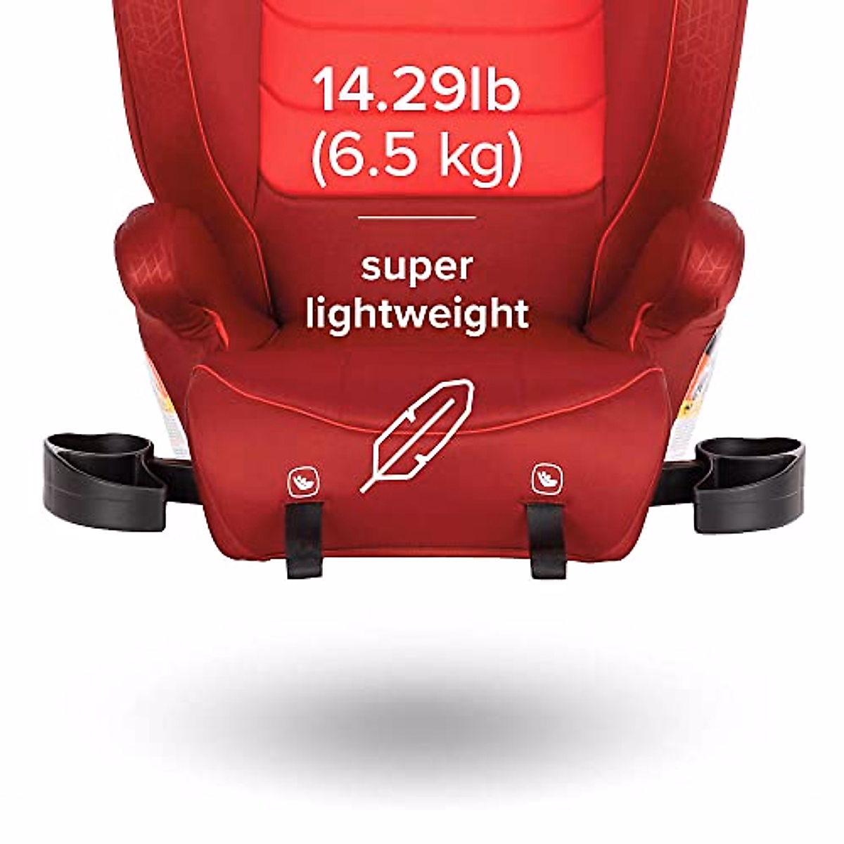 Diono Monterey 2XT Latch 2 in 1 High Back Booster Car Seat with Expandable Height & Width, Side Impact Protection, 8 Years 1 Booster, Red