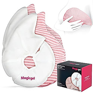 Magic Gel Luxury Breast Therapy Pack | The Breastfeeding Essentials for Nursing Mothers | Includes 2X Breast Ice Packs (Hot or Cold) for Breastfeeding or Breast Augmentation Post Surgery Pain Relief