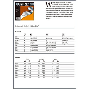 Thomastik-Infeld 135MS Dominant 4/4 Violin String Set with Wound Loop E