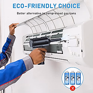 Aluan Compressed Air Duster, 83000RPM Powerful Cordless Dust Blower Stepless Speed 7800mAh Rechargeable Keyboard Cleaner Reusable Electric Air Duster, Replace Compressed Air Cans