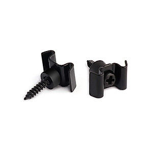 Metallor Guitar String Trees String Retainer Guides Compatible with Strat Tele Style Electric Guitar Bass Parts Replacement Pack of 4pcs with Mounting Screws Black.