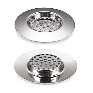 Eurollar Shower Drain Cover Hair Catcher, Bathroom Sink Drain Strainer, Stainless Steel Bathtub Drain Filter Basket, Anti Clog Shower Hair Catcher, for Kitchen, Laundry, Bathroom,