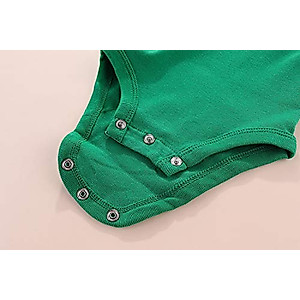 Infant Green Bodysuit 1st St. Patrick's Day Gift Baby Irish Charm Romper Newborn Jumpsuit Outfit (Happy 1st St. Patrick's Day, Suggest for 6-12 Months)