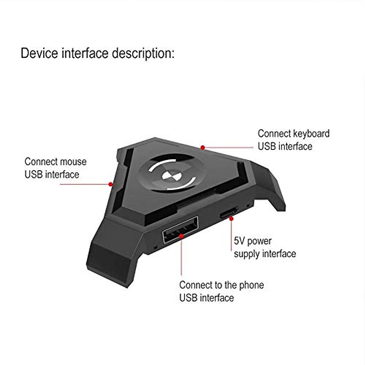 Game Controller Keyboard Mouse Adapter for PUBG Game Console Accessories with PC Gaming Experience for Android/iOS by XHLY