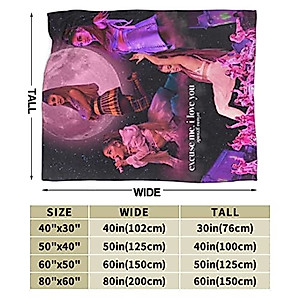 Ariana Grande Blanket Pink Soft Throw Blanket Warm Blanket for Bed Couch Sofa Nap Birthday Christmas Best Gifts for Fans Bedroom 50x40 in