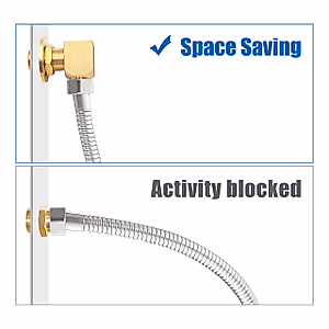 WEHOPE 2PCS B-0230-K Brass Wall Mount Connection Installation Kit Replacement for T&S B-0230 Style and B-0674-RGH Service ，with Teflon Tape