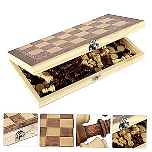 ibasenice 2 Sets Three in One Chess Kids Educational Portable Chess Chinese Checkers Magnetic for Kids Chess Sets for Three- in- One Chess Board Chess Game Board Travel Chess Set