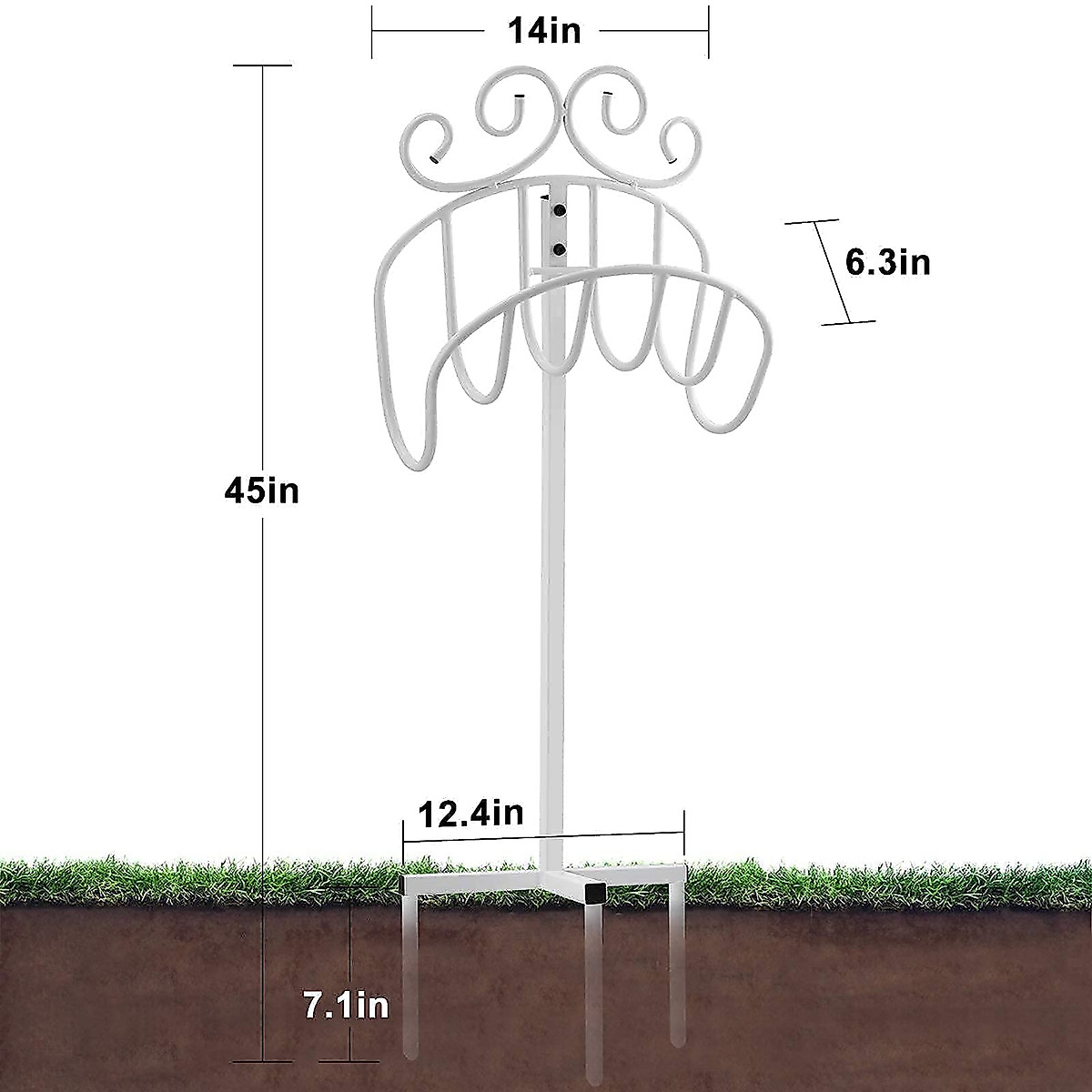 Amagabeli Garden Hose Holder White Bundle Garden Hose Holder White