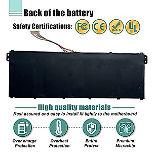 BOWEIRUI AP19B5L Laptop Battery Replacement for ACER Aspire 5 A515-43 A515-43G A515-52 A515-52G, Swift 3 SF314-42 SP314-21N-R5FR, Vero AV15-51 Series KT.0040.5010 KT00405010 Battery (15.4V 54.6Wh)