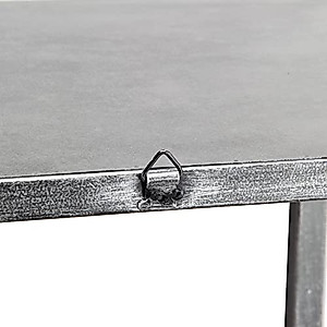 Cheung's Storage Rack Metal 4 Tier Shelf with 3 Wooden Shelves, Black, Gray