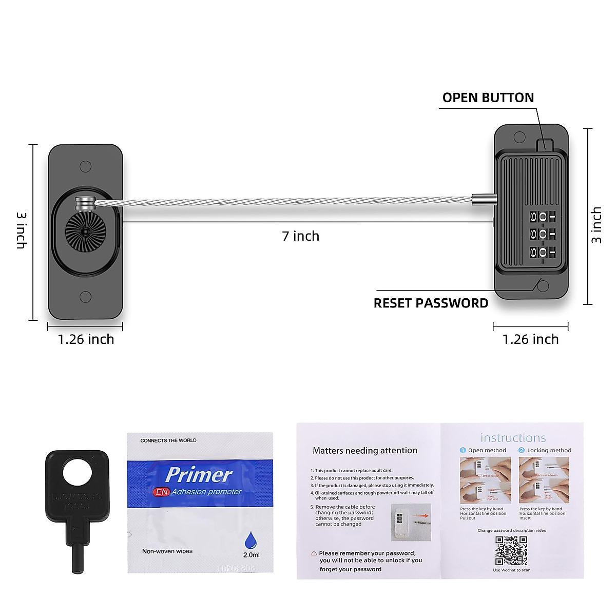 TOASAM Black Combination Lock - Effortless Access Control, Advanced Locking Mechanism, Customizable Security Codes, Childproofing, Versatile Application