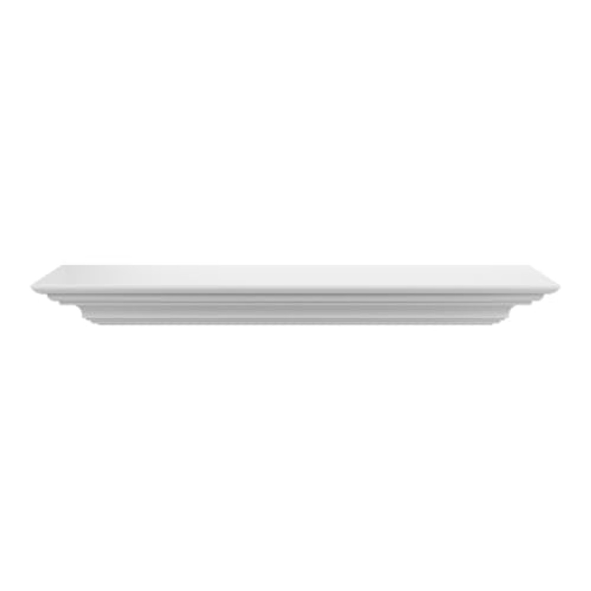 Pearl Mantels ARYB72618 Clean, Sophisticated Premium Grade A MDF Mantel Shelf, 72" L x 10" D x 5" H, Crisp White Paint, The Perfect Compliment to Your Hearth and Home