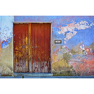 Toro del Oro - House Number - Number for House, Glazed Ceramic, Hand Painted Spanish Technique Cuerda Seca, Names and Addresses, Mosaic Pattern 5.5 x 10.5 cm (5)