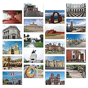 Dear Mapper Peru City Landscape Postcards Pack 20pc/Set Postcards From Around The World Greeting Cards for Business World Travel Postcard for Mailing Decor Gift