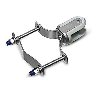 OhLectric Porcelain Wire Holders - Heavy Duty with Adjustable Steel Clamp - Reinforced Saddle - Great for Indoor and Outdoor Use - Available in 3 Dimensions - Conduit Size 1-¼” to 3” - OL-43305