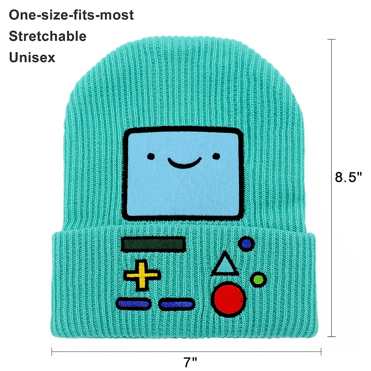 Ohjijinn Adventure Anime Beanie Unisex Knitted Hats, Cute Slouchy Warm Cap, Cartoon Winter Soft Headwear Funny Hat for Men Women