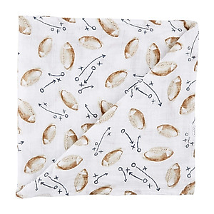 Mud Pie Football Muslin Swaddle, Multi