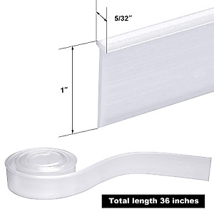 108 Inch Clear Shower Door Bottom Seal T Shaped Shower Door Seal Strip Framed Shower Door Drip Sweep Replacement Parts for Bathroom