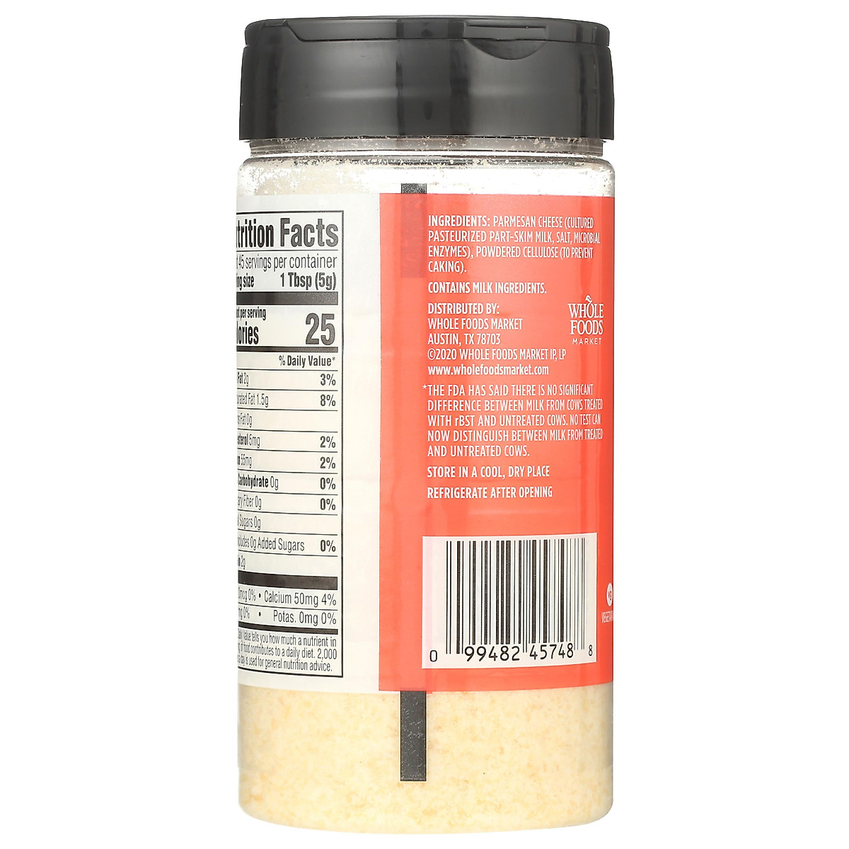 365 by Whole Foods Market, Grated Parmesan Cheese, 8 Ounce