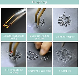 JMIATRY 2000 PCS Plastic Welding Hot Staples Stainless Steel 0.8mm 0.6mm Plastic Welder Staples Wave Shape Repair Kit for Plastic Welder Machine Car Bumper Dashboard Lamp Holder Repair