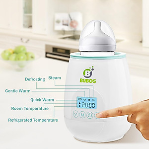 Bubos Bottle Warmer, 4-in -1 Baby Bottle Warmer for Breastmilk, Universal Bottle Support, Auto-Shut Off, BPA Free, Baby Food Jar Included Support, Auto-Shut Off, BPA Free, Baby Food Jar Included